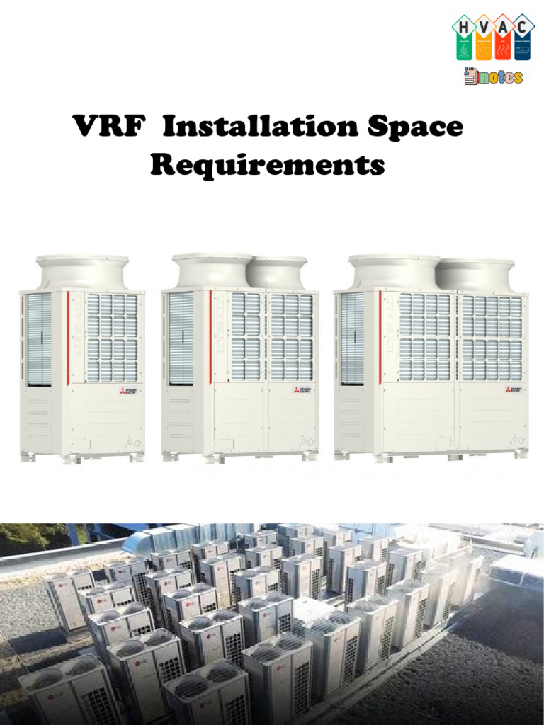 VRF Outdoor Unit Installation Space Guide | PDF | Duct (Flow)