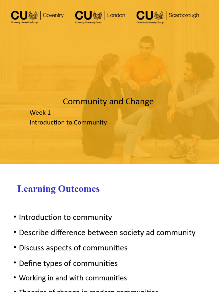 Introduction To Community | PDF | Community | Society