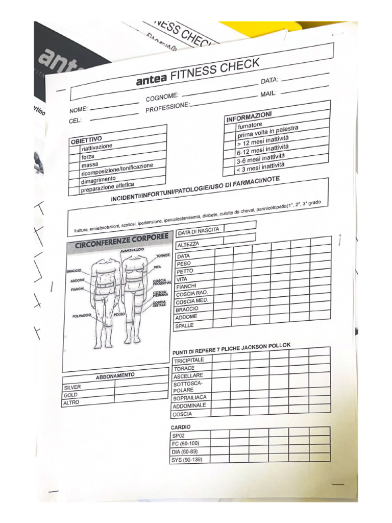 Antea Fitness Check Front | PDF