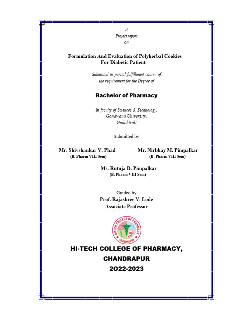 8th Sem Project Final | PDF | Insulin | Diabetes