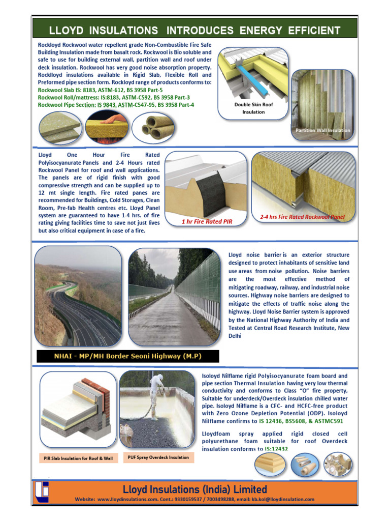 LLOYD MES Add One Page | PDF | Thermal Insulation | Building Materials