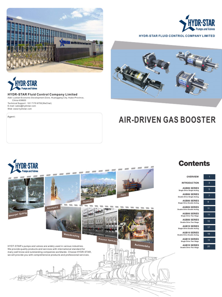 Hydr-Star Air Driven Gas Booster 2023 | PDF | Gases | Pressure