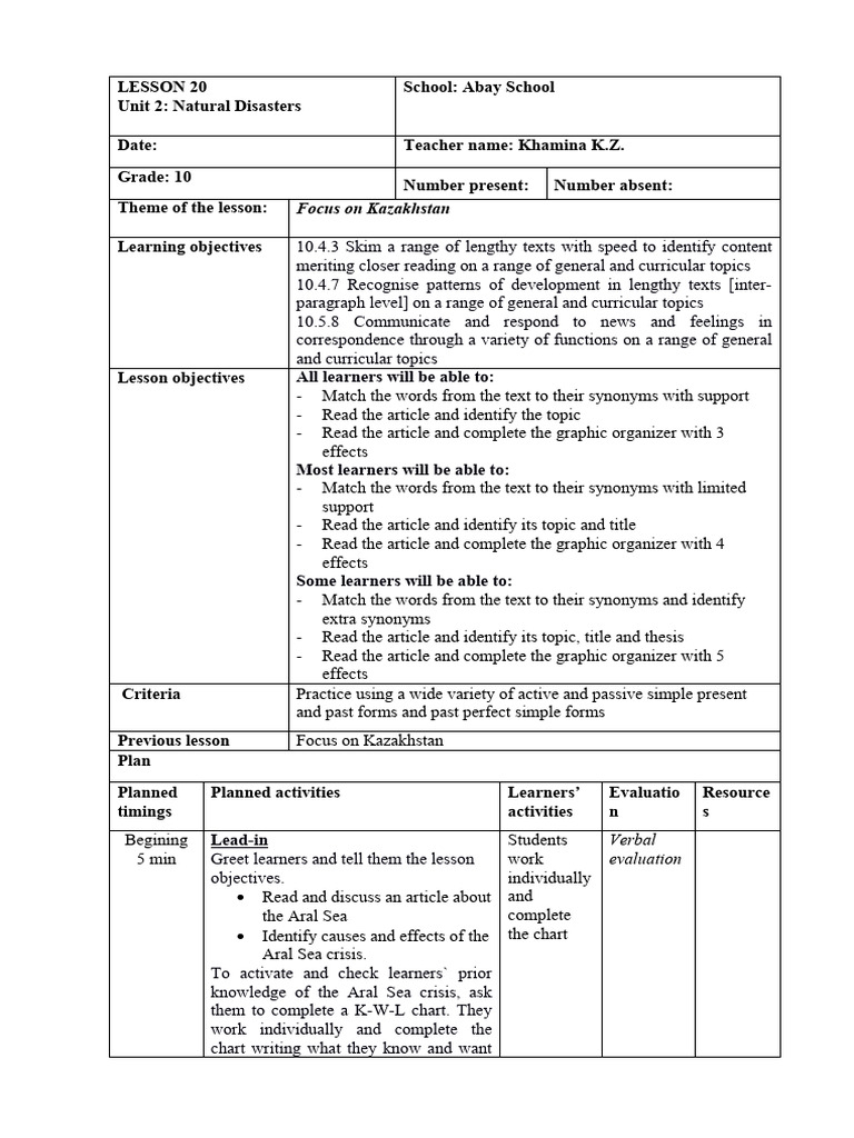 ҚМЖ 10 кл L20 2 | PDF | Communication | Education Theory