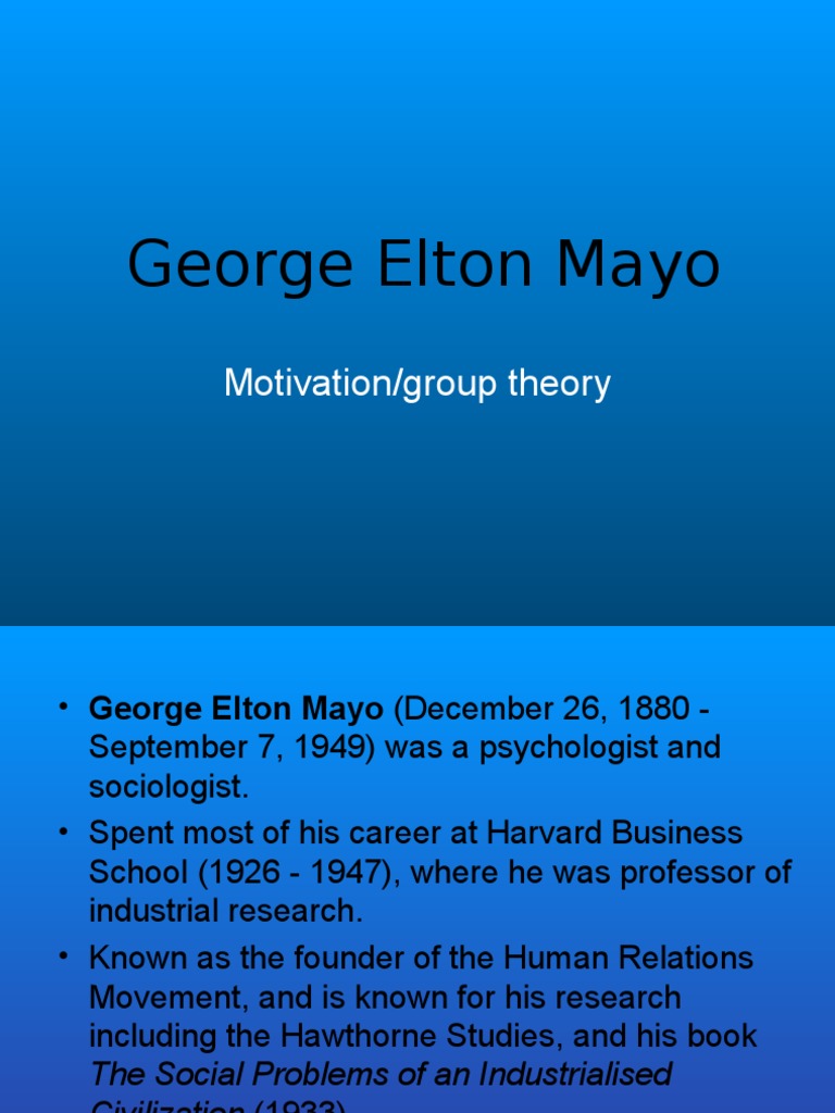 George Elton Mayo