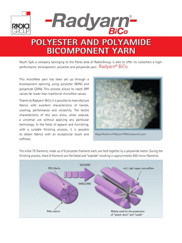 Brochure Radyarn Bi-Componet | PDF | Textiles | Yarn