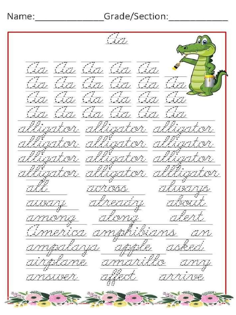 Cursive Letters A-Z | PDF