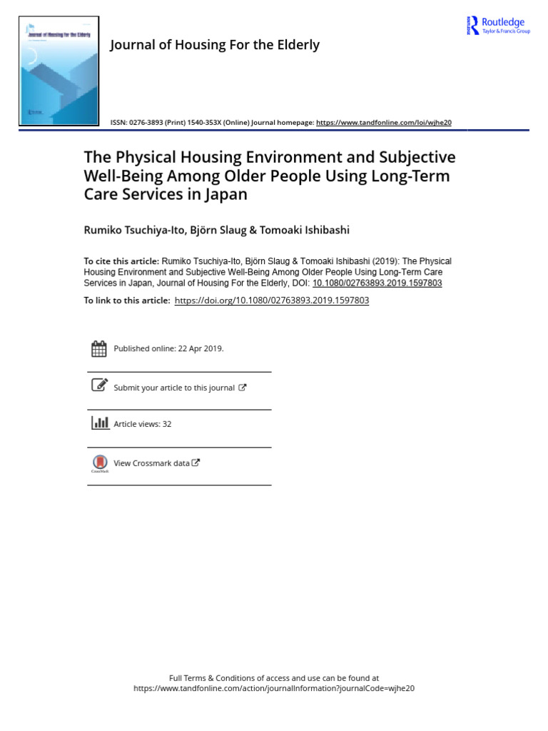 The Physical Housing Environment and Subjective Well-Being Among Older ...