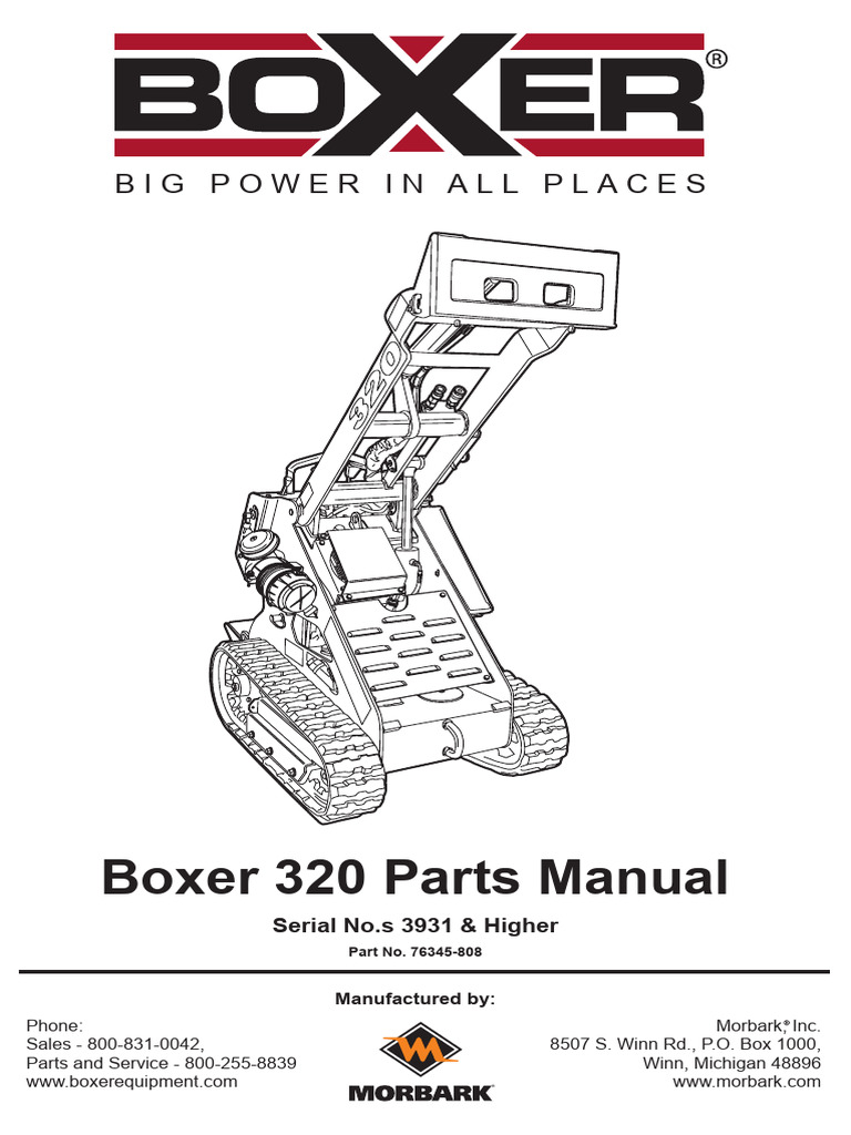 Boxer 320 Parts Manual | PDF | Washer (Hardware) | Nut (Hardware)