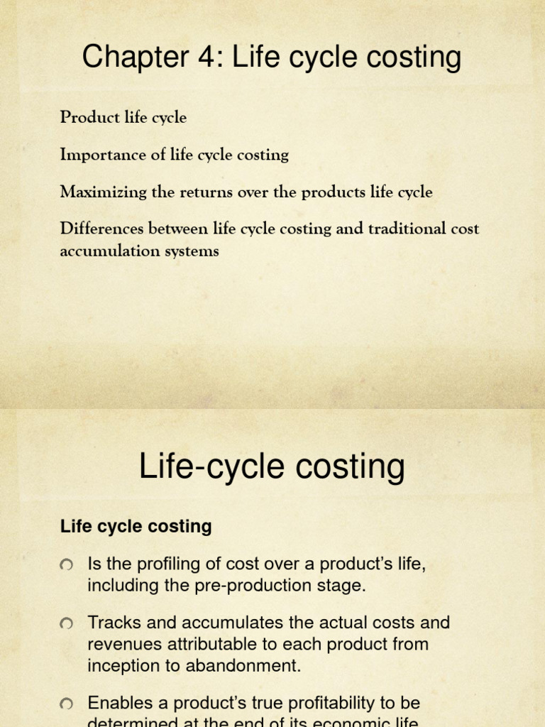 Product Life Cycle Costing Guide | PDF | Life Cycle Assessment | Profit ...
