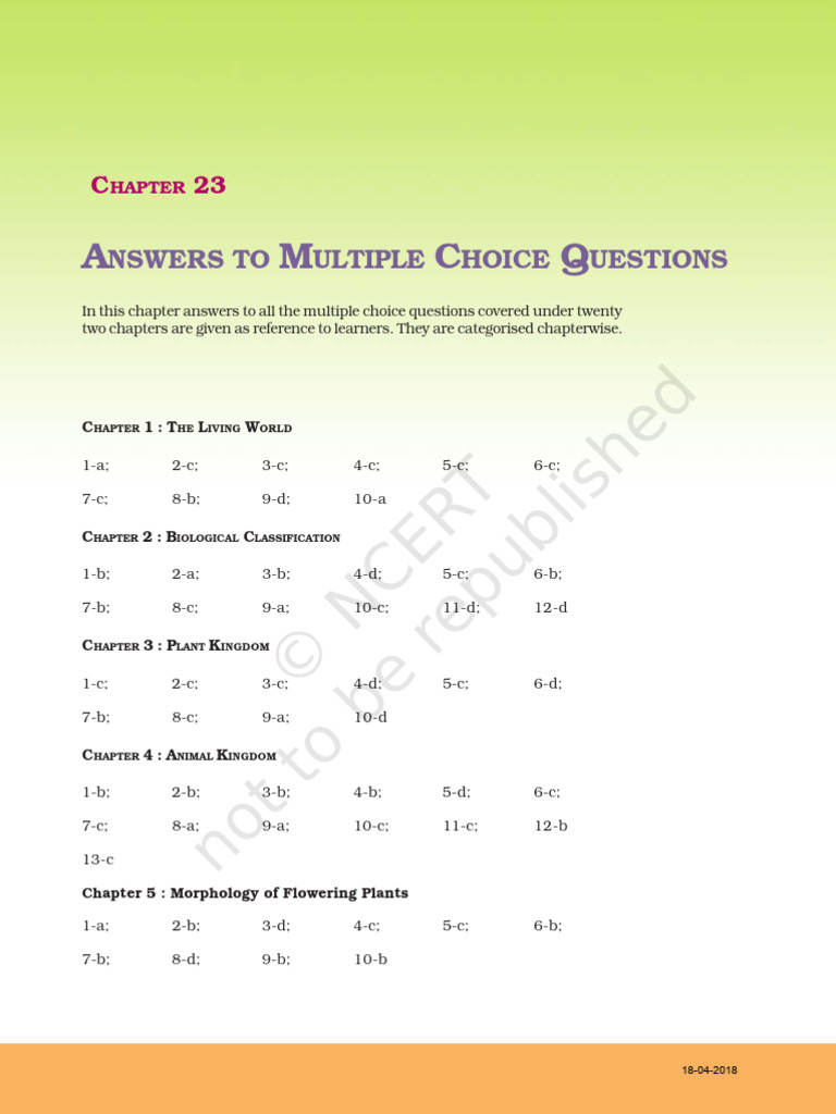 Bio Ncert Exemplar Solutions | PDF | Organisms | Life Sciences