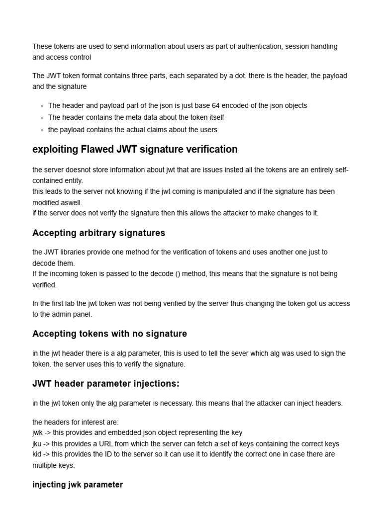 JWT Attacks | PDF | Information Technology Management | Computer Data