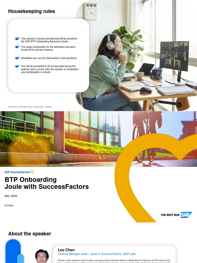 BTP Onboarding - Joule With SuccessFactors | PDF | Cloud Computing | Artificial Intelligence