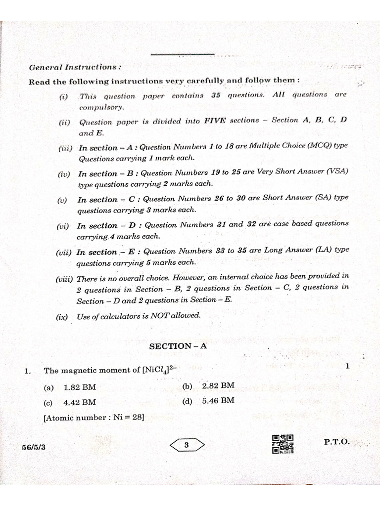 Chemistry Guess Paper 2024 | PDF