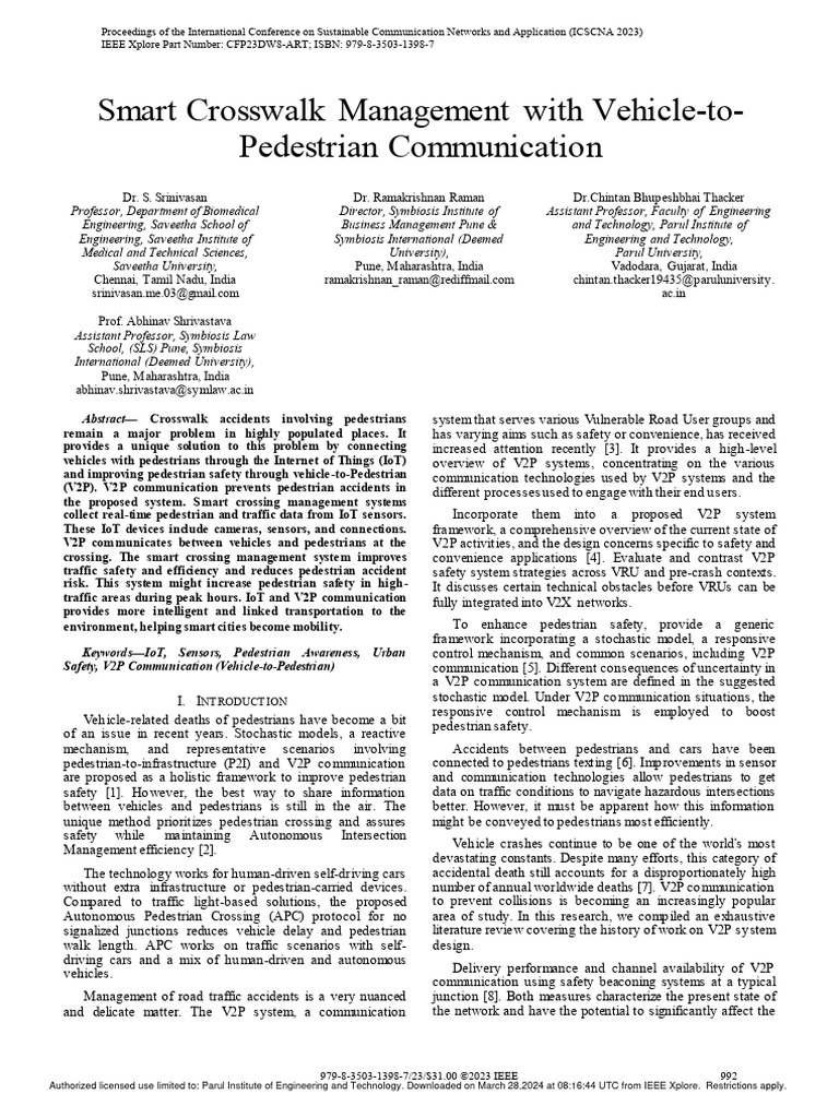 Smart Crosswalks: Enhancing Pedestrian Safety | PDF | Traffic ...