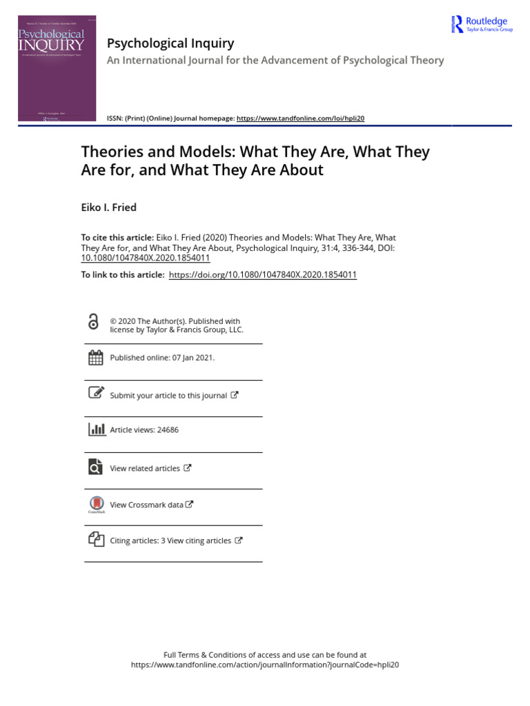 Alm226 1 Theories And Models What They Are What They Are For And What