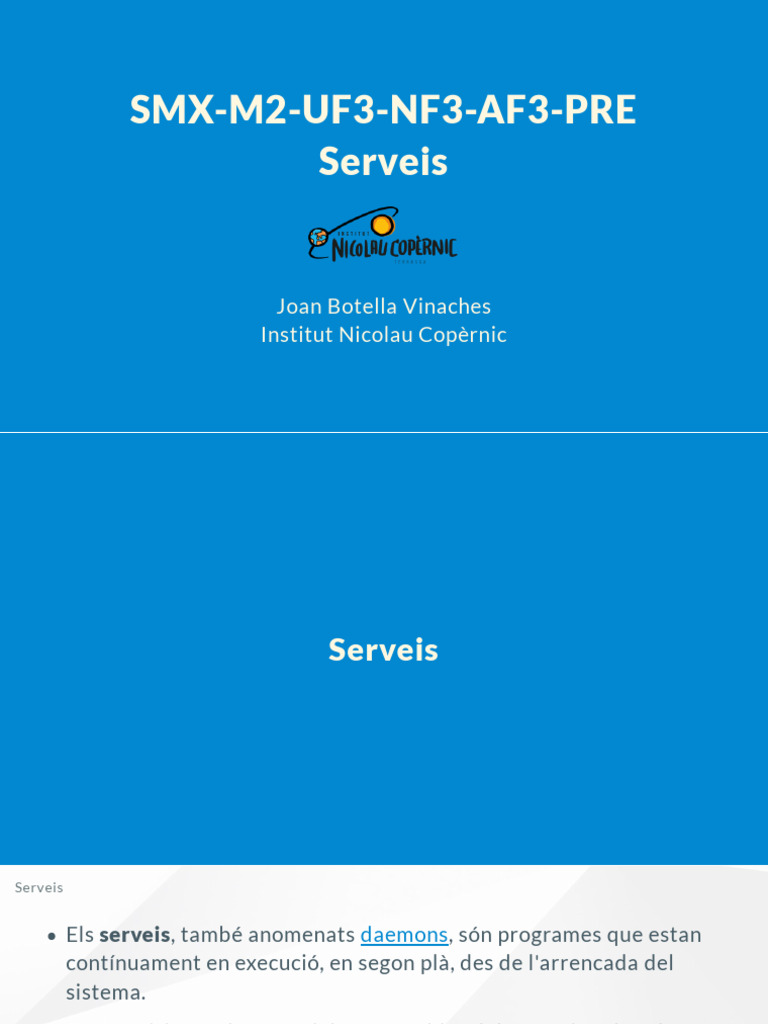 SMX-M2-UF3-NF3-AF3-PRE - Serveis | PDF