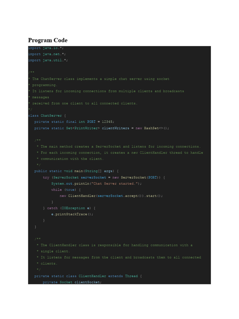 CS 1103 - Programming Assignment Unit 7 | PDF | Network Socket | Java ... CS 1103 - Programming Assignment Unit 7 | PDF | Network Socket | Java ...
