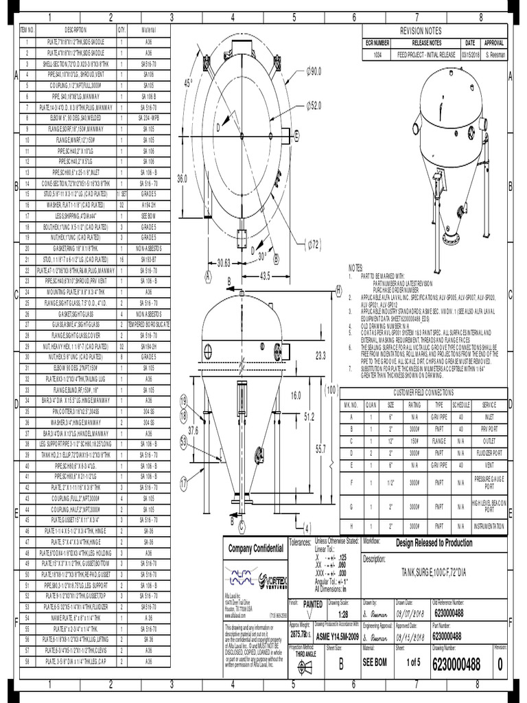 Surge Tank - Drawing | PDF | Plumbing