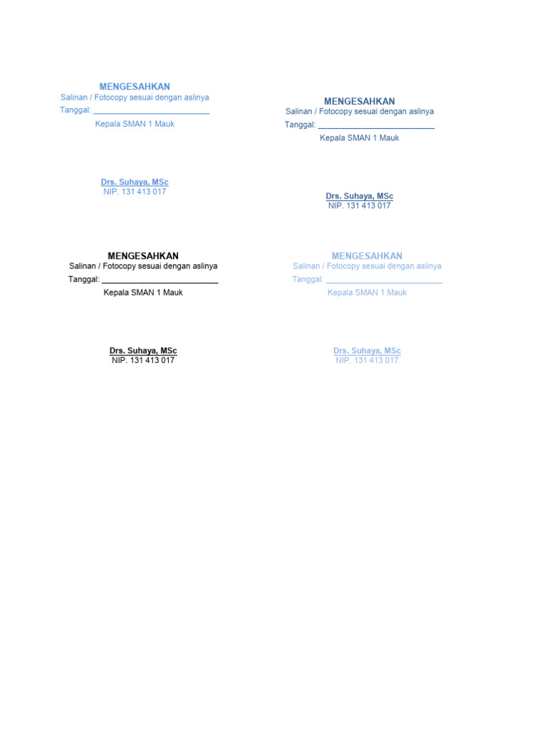 Stempel Pengesahan | PDF