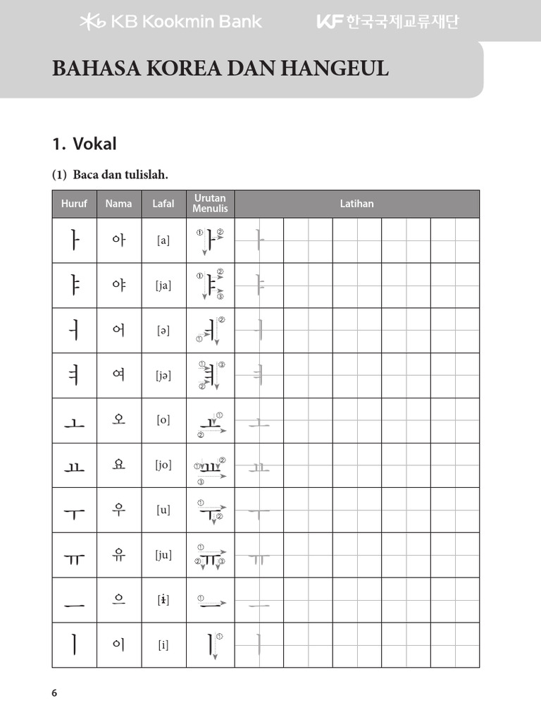 Latihan Hangul | PDF