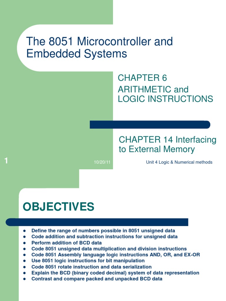 8051 Microcontroller Arithmetic Instructions | PDF | Binary Coded Decimal | Computer Memory