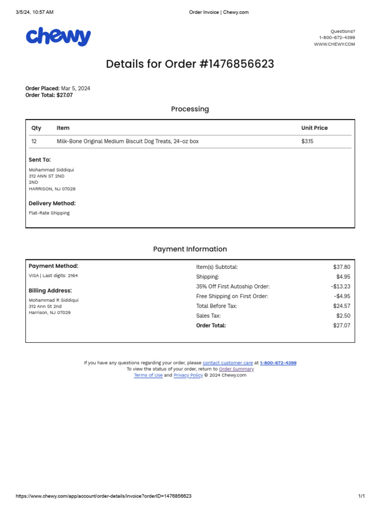 Order Invoice | PDF | Invoice | Payments