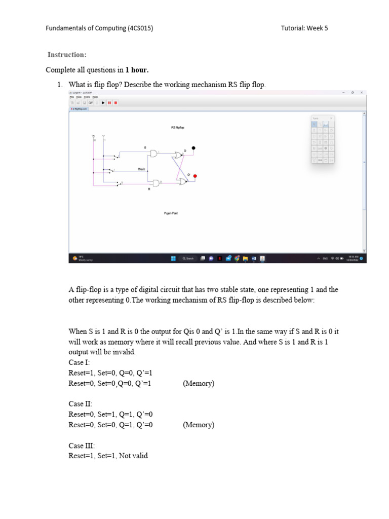 Tutorial 5 | Download Free PDF | Computer Data | Electronics