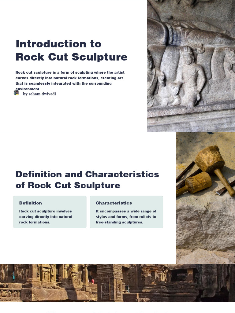 Introduction To Rock Cut Sculpture | PDF | Sculpture | Rock (Geology)