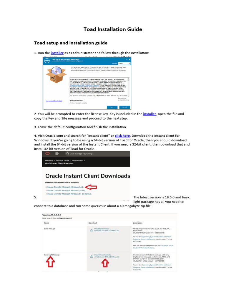Toad Installation Guide | PDF