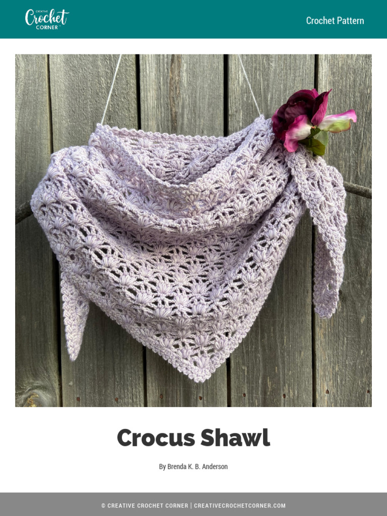 Crocus Shawl | PDF | Yarn | Crochet