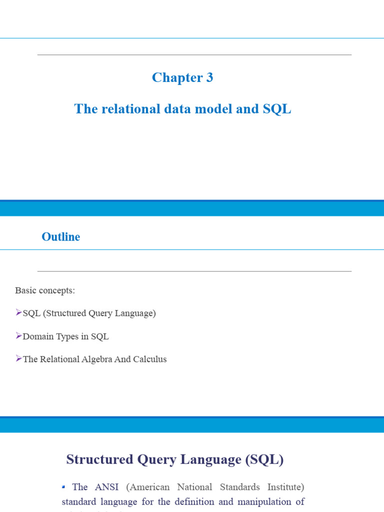 DB Chapter3 | PDF | Relational Model | Sql
