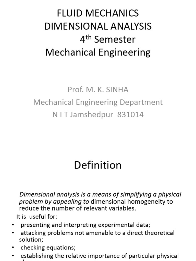 Dimensional Analysis in Fluid Mechanics | PDF | Fluid Dynamics | Viscosity