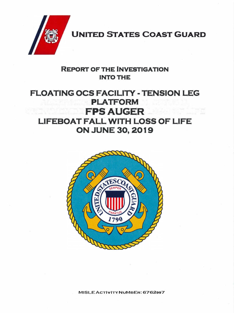 Lifeboat Incident Investigation: Auger TLP | PDF