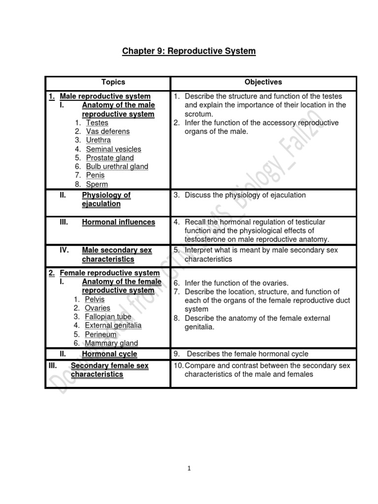 Male and Female Reproductive Systems | PDF | Human Body | Reproductive ...