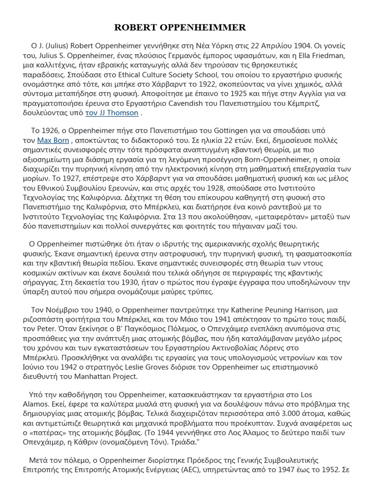 Oppenheimer | PDF