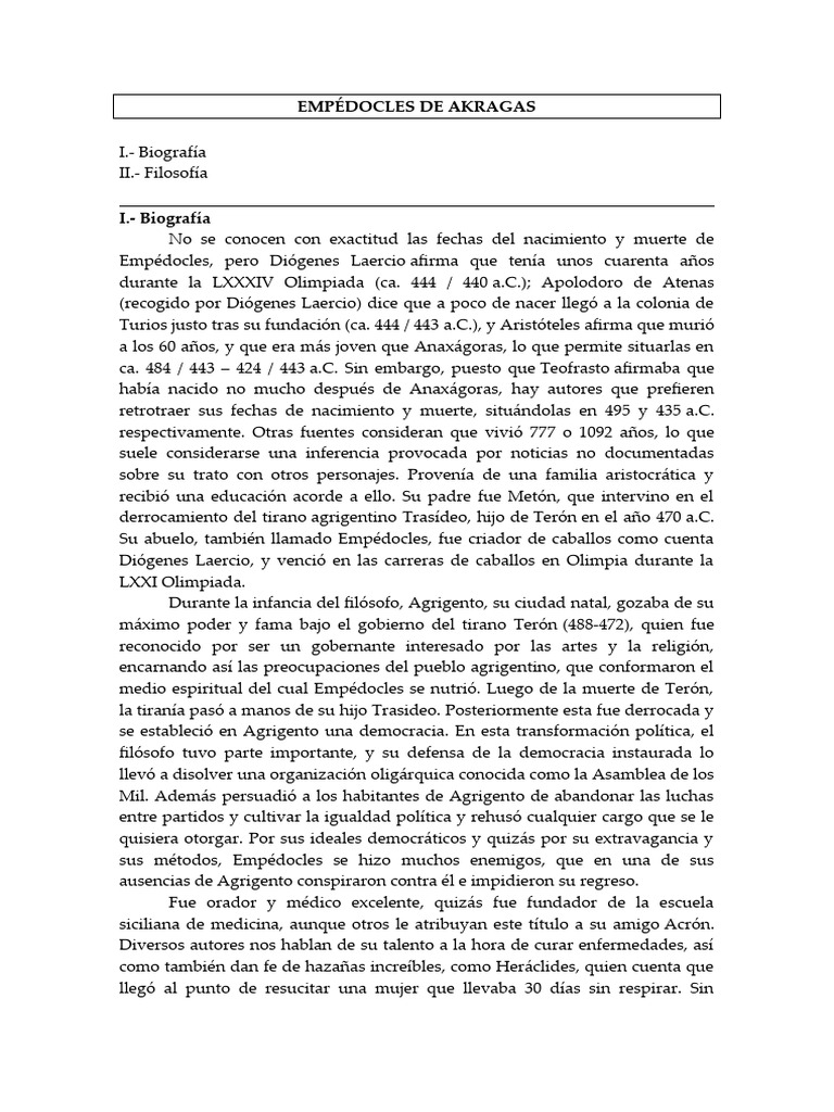 Empédocles | PDF