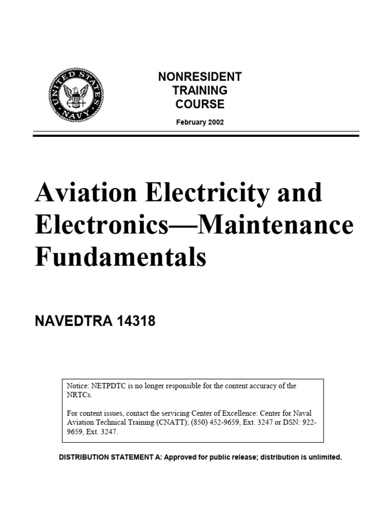 NAVEDTRA 14318 Aviation Electricity and Electronics - Maintenance ...