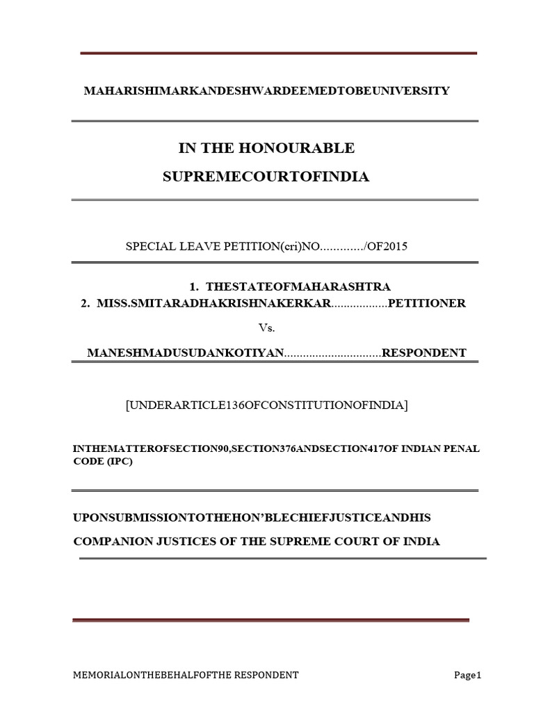 376 Respondent 2 | Download Free PDF | Judgment (Law) | Rape