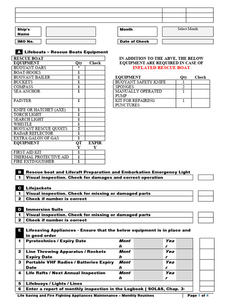 S-02 - Monthly FFA & LSA Maintenance Report - Less 85 M | PDF | Firefighting