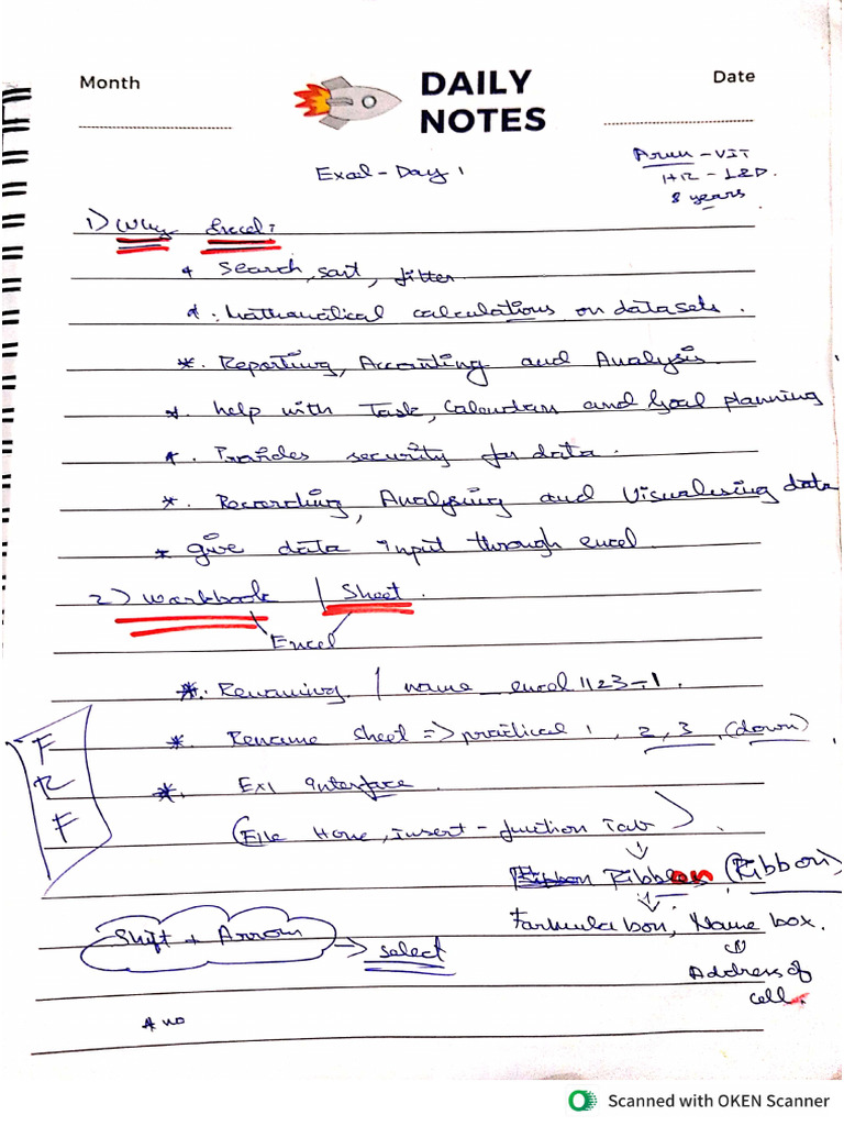 Excel Notes | PDF
