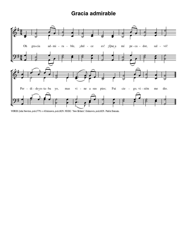 Gracia Admirable - PARTITURA | PDF