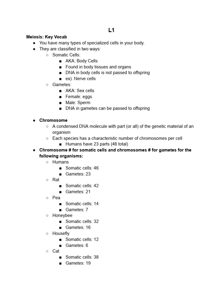 Chapter 12 Summary (Sexual Reproduction and Genetics) | PDF | Meiosis ...