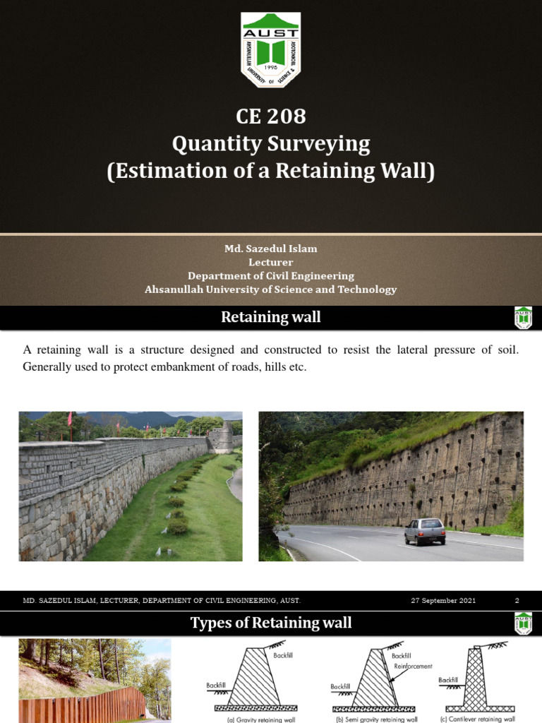 Retaining Wall | PDF | Civil Engineering | Building Engineering