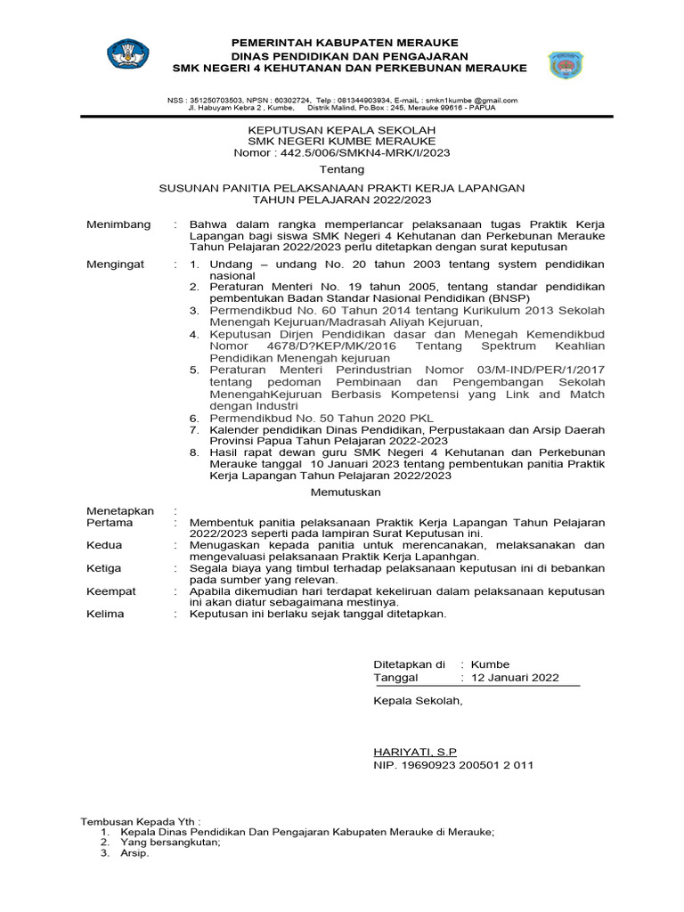 SK PKL TP 2022-2023 | PDF