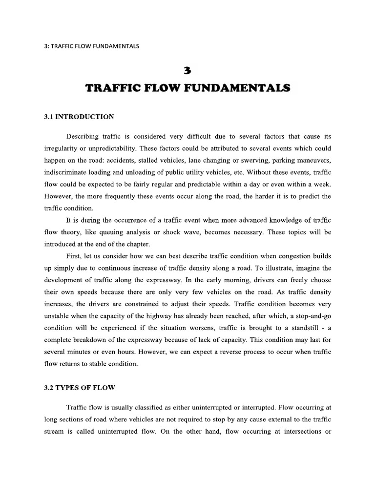 C3 - Traffic Flow Fundamentals | PDF