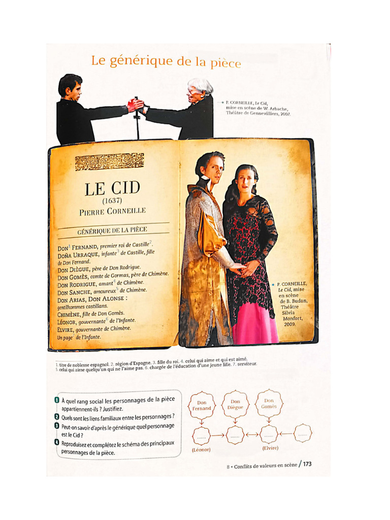 Devoir 1 sur le générique de la pièce Le Cid | PDF