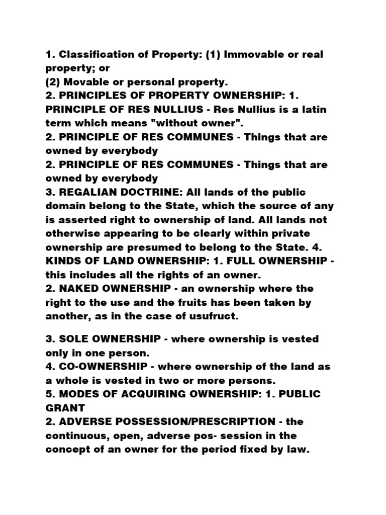 Fundamentals of Property Ownership Questions | PDF | Ownership ...