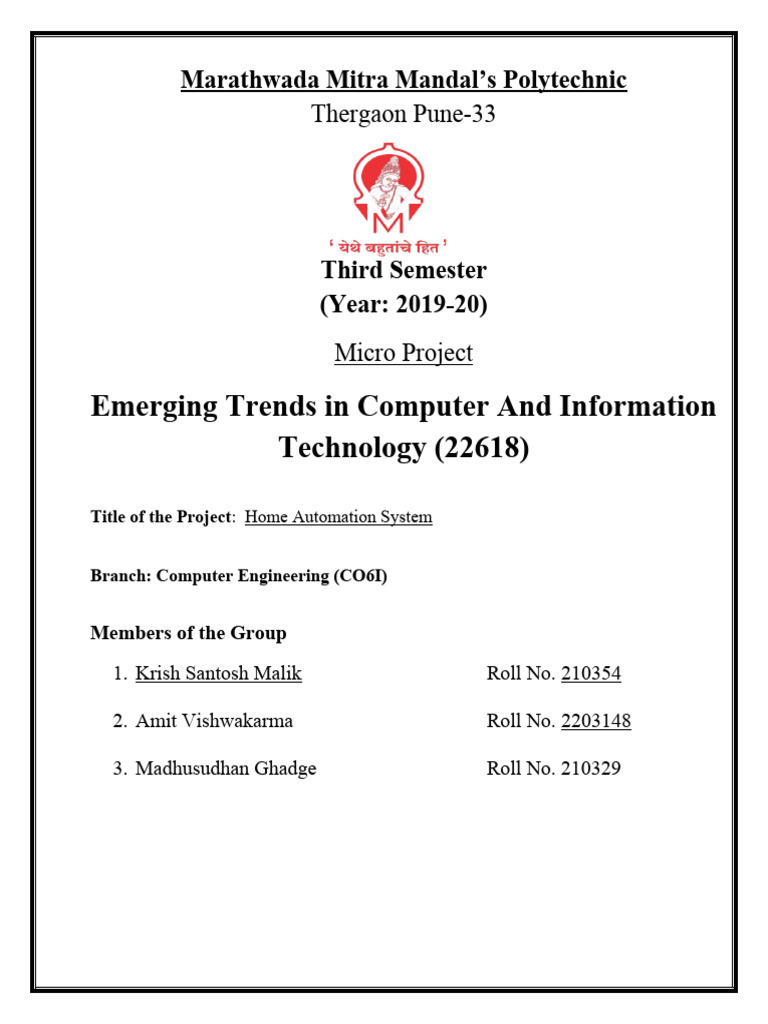 Micro Project Pregress Report With Certificate Eti | PDF | Academia | Engineering