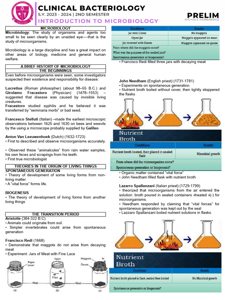 Clinical Bacteriology Lecture (W01) | PDF | Microbiology | Microorganism