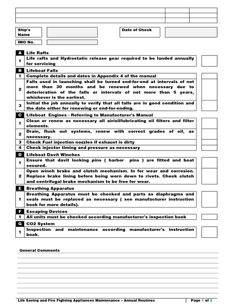 S-05 - Annual FFA & LSA Maintenance Report | PDF